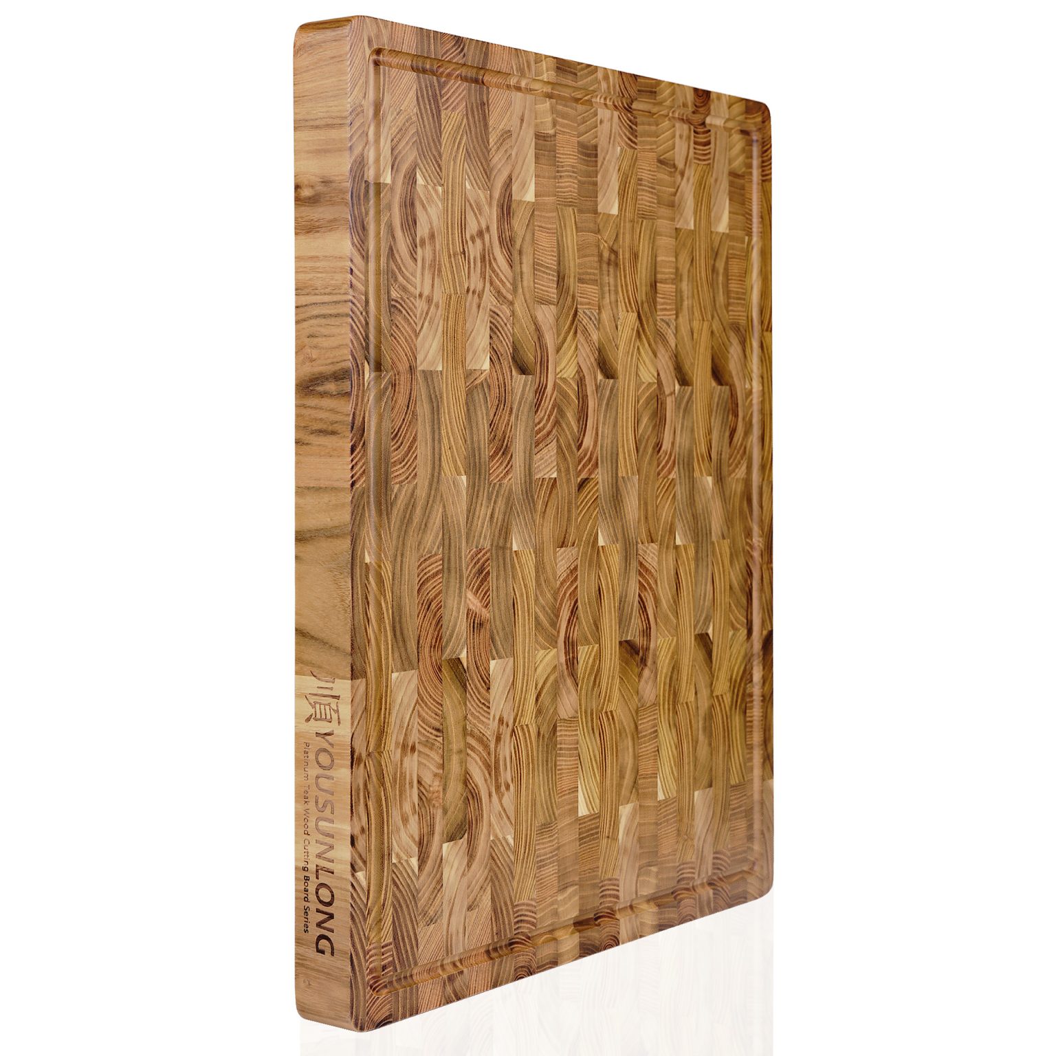 End Grain Cutting Board Teakwood XL - YOUSUNLONG
